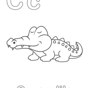 Animal Alphabet Coloring Book - Etsy