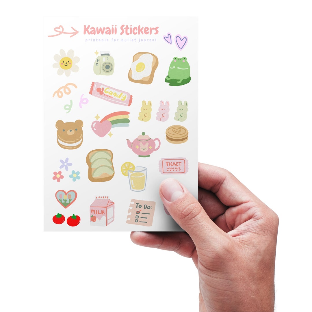 Printable Bullet Journal Stickers Kawaii Stickers - Etsy