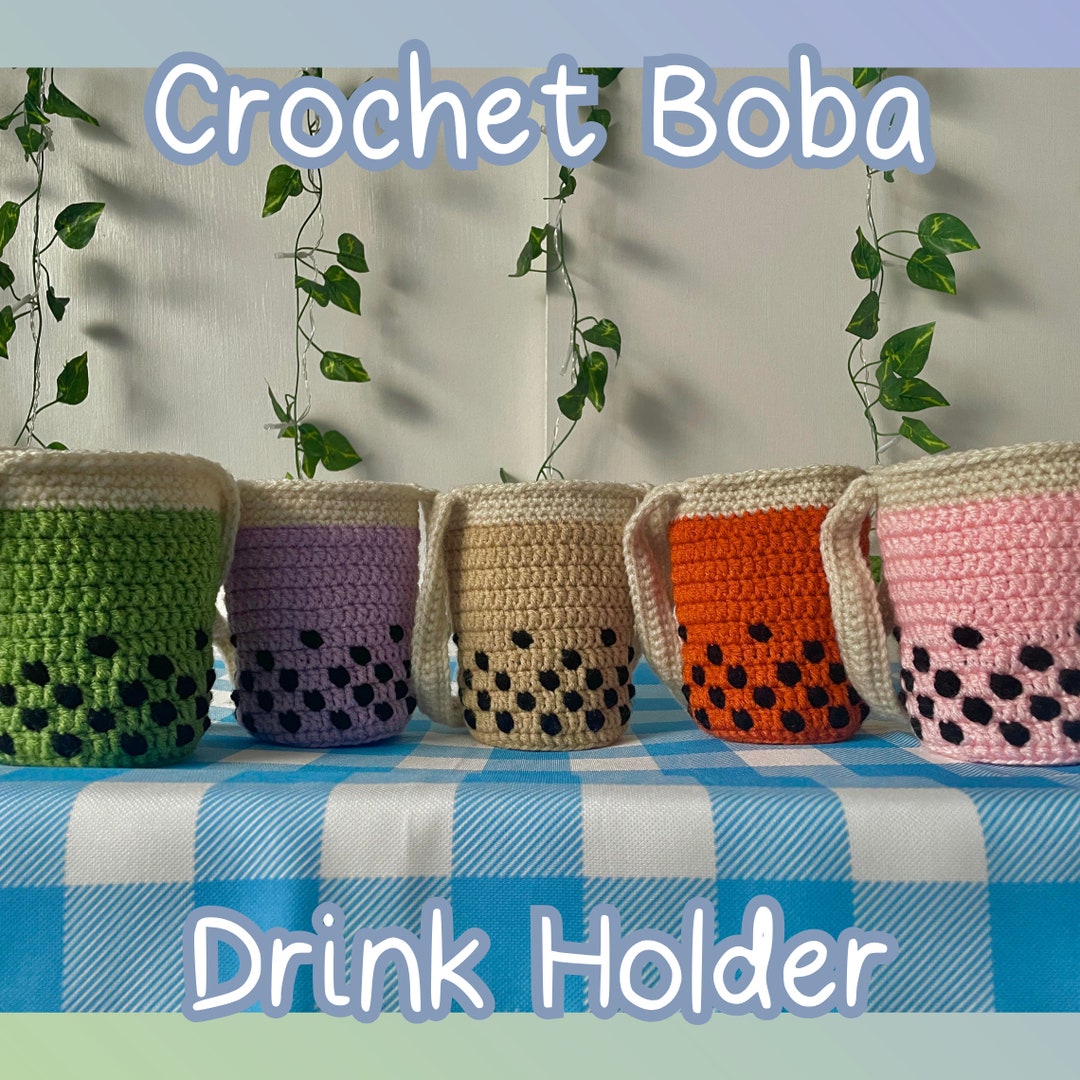 Crochet Boba Drink Holder Made to Order - Etsy