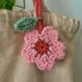 Crochet Sakura Flower Bag Tag | Flower Keychain ~ Cherry Blossom ...