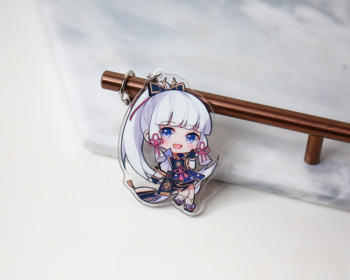 Ayaka Keychain - Genshin Impact Acrylic Charm - Etsy Australia