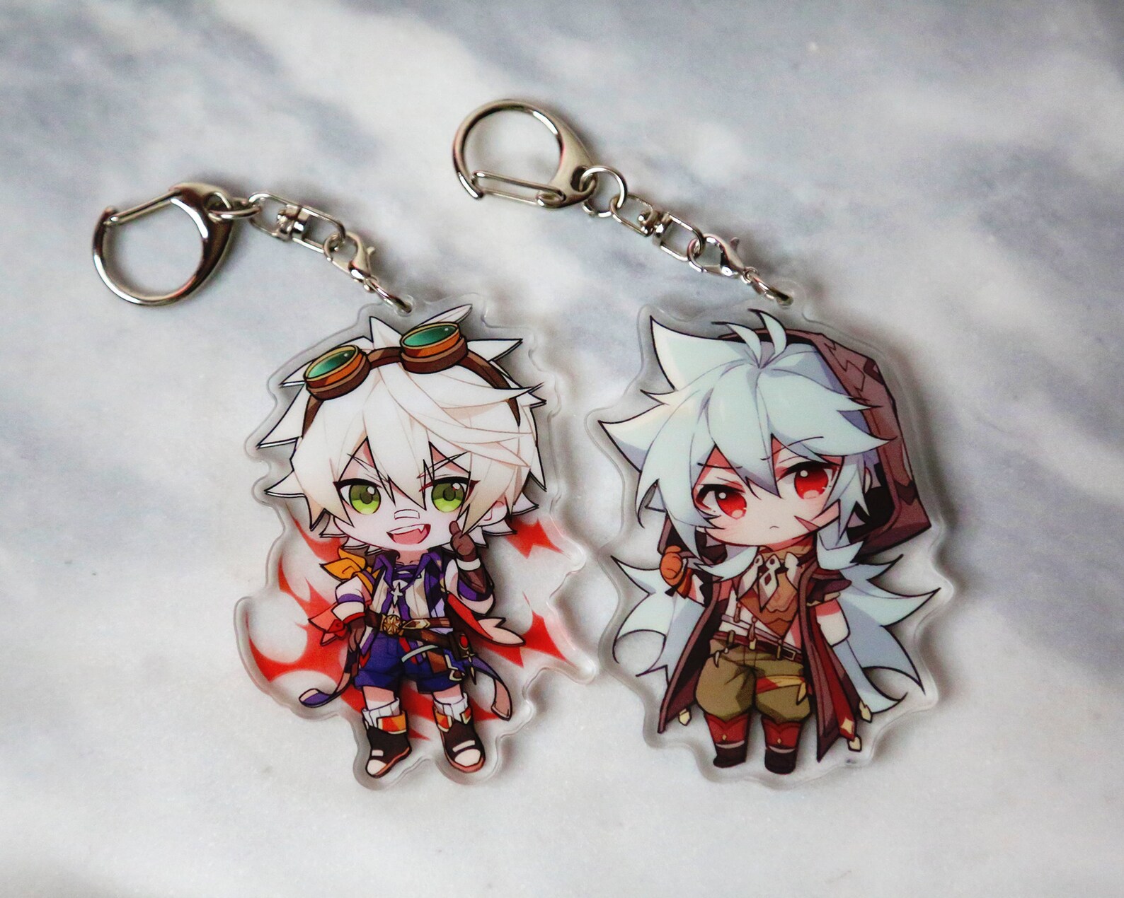 Bennett and Razor Keychains Genshin Impact Arcylic Charms - Etsy