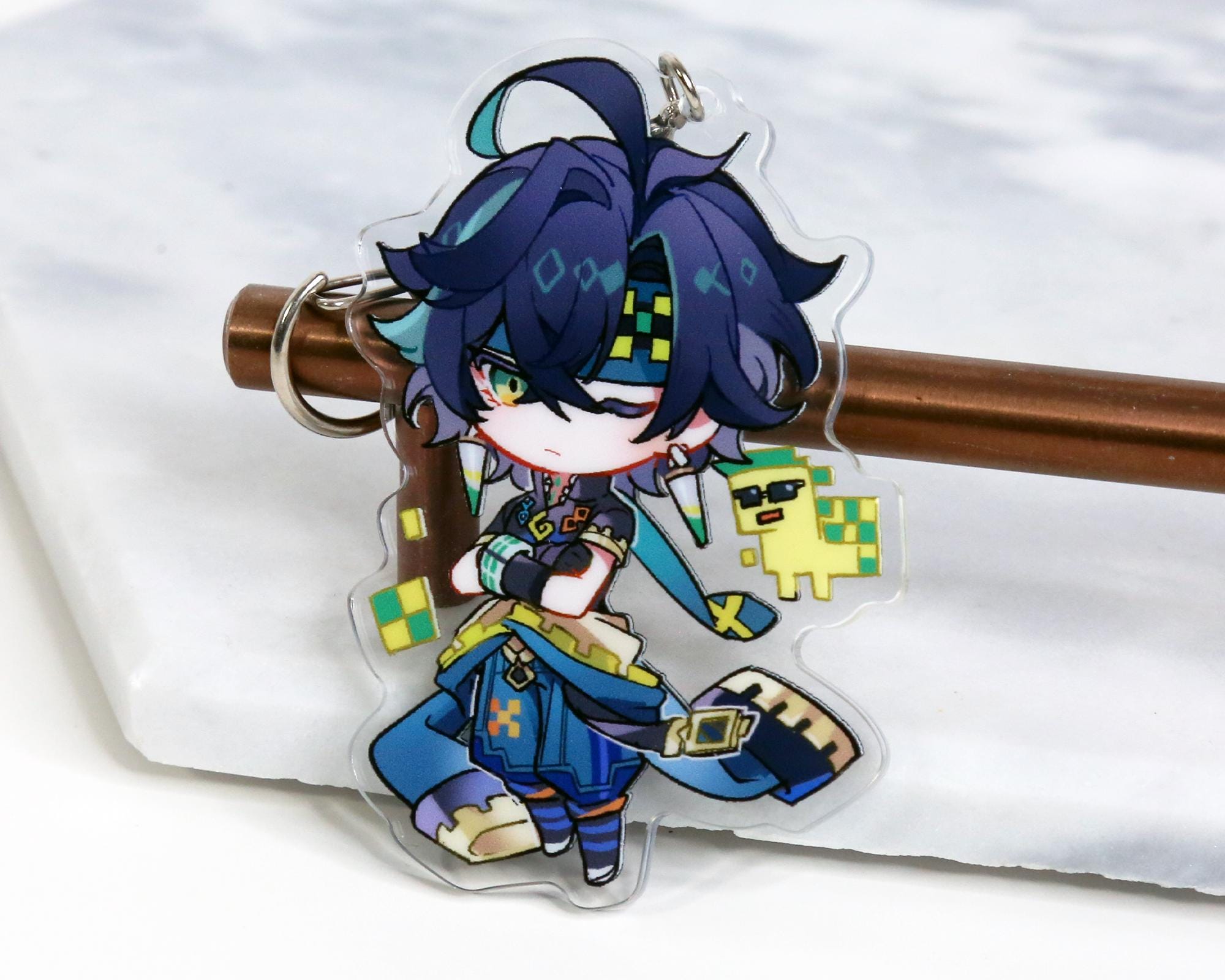 Kinich Keychain - Genshin Impact Acrylic Charm - Etsy