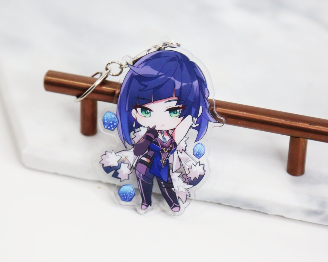 Yelan Keychain - Genshin Impact Acrylic Charm - Etsy