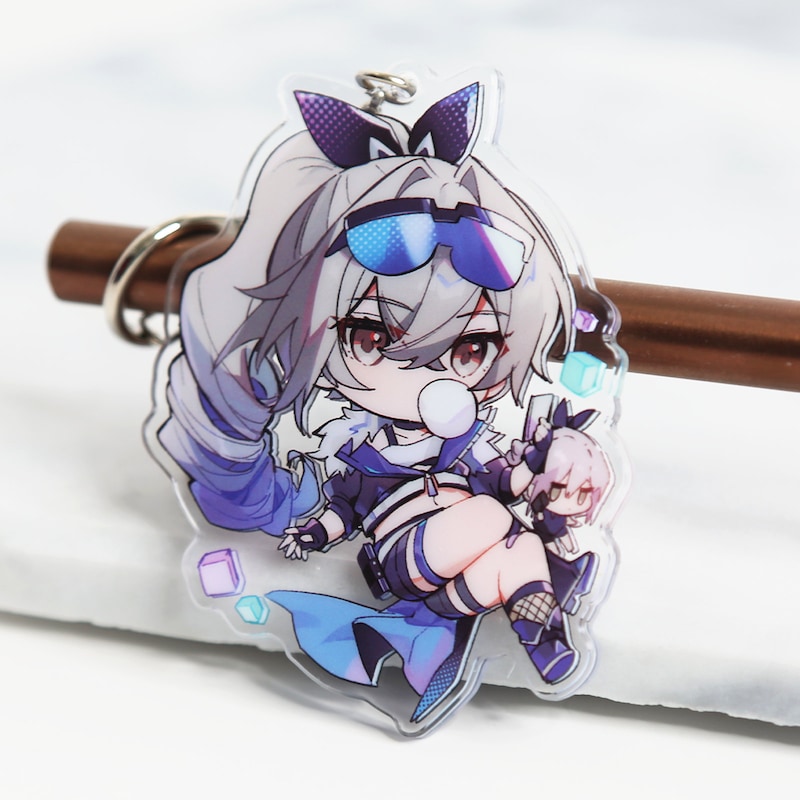 Silver Wolf Hsr Keychain - Etsy