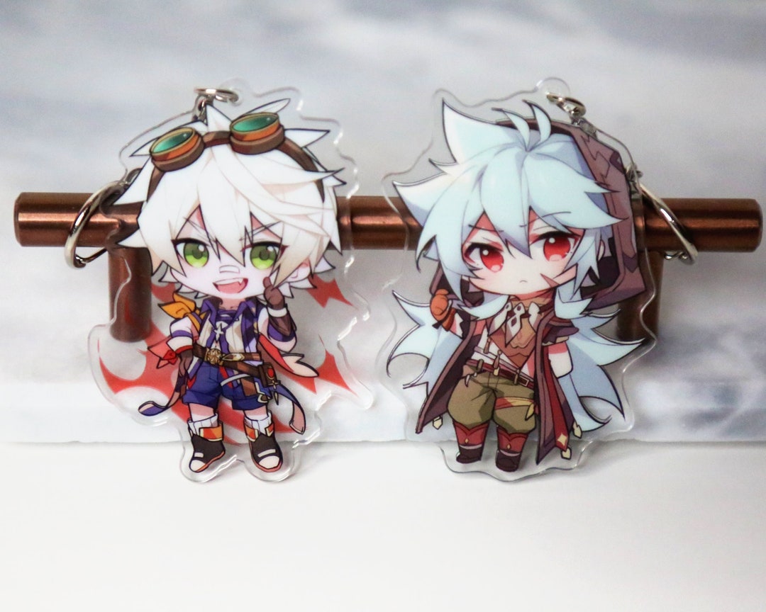 Bennett and Razor Keychains - Genshin Impact Arcylic Charms - Etsy
