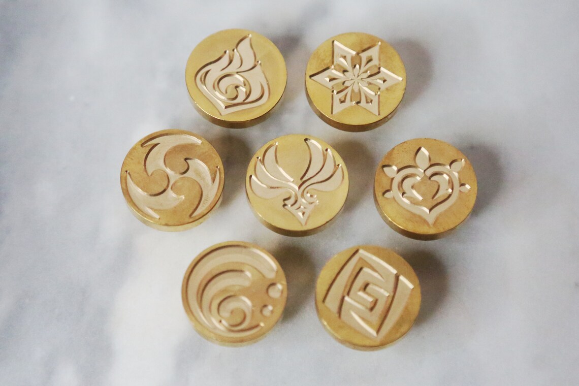 Genshin Impact Wax Seal Stamps Set - Etsy
