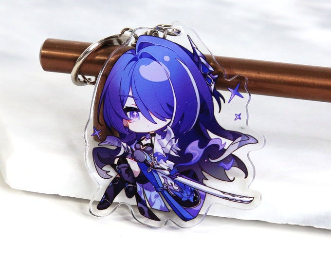 Acheron Keychain - Honkai Star Rail Acrylic Charm - Etsy