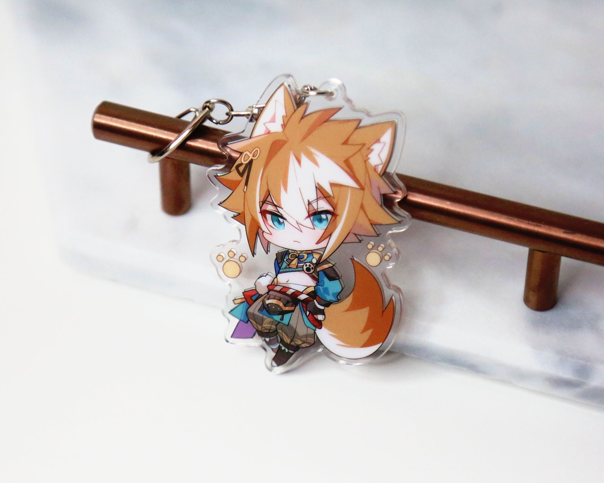 Itto and Gorou Keychains Genshin Impact Acrylic Charm - Etsy