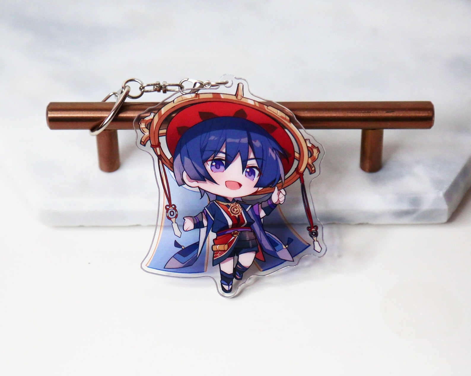 Scaramouche Keychain Genshin Impact Acrylic Charm - Etsy