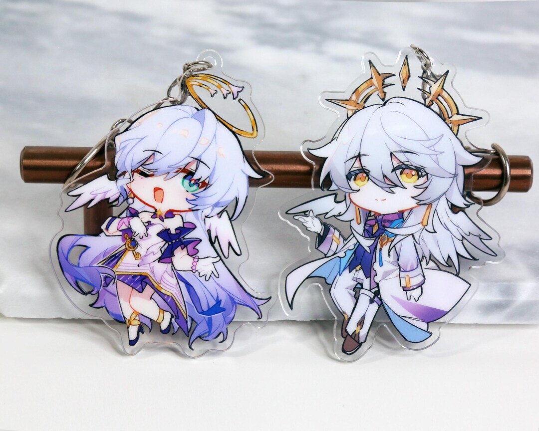 Robin and Sunday Keychain - Honkai Star Rail Acrylic Charm - Etsy
