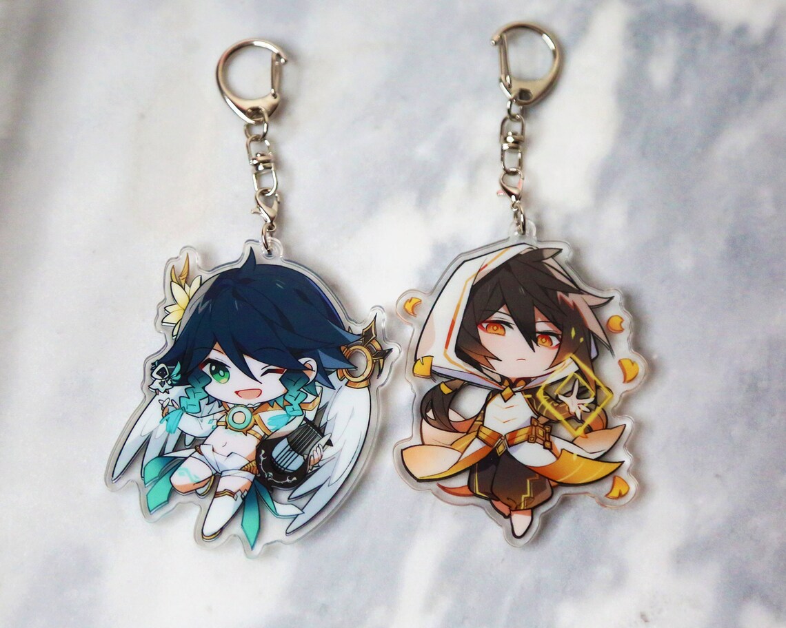 Archons Keychains Zhongli Venti Morax Barbatos Genshin - Etsy Canada