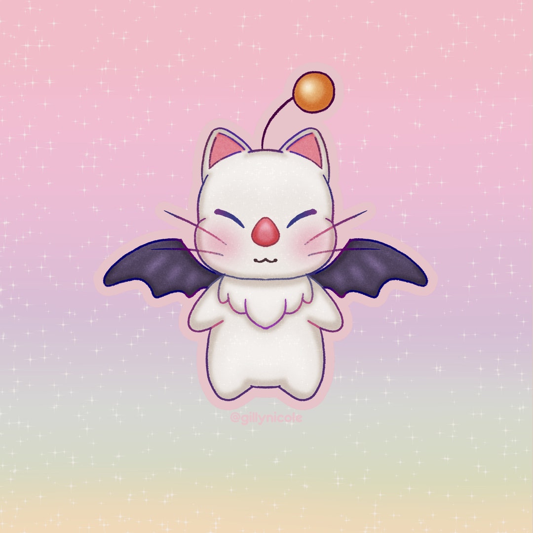 Final Fantasy Sticker Moogle Sticker Kawaii Creature Sticker Flying ...
