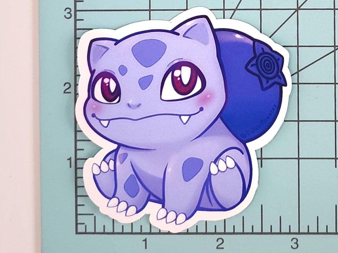 Blueberry Bulbasaur Vinyl Sticker Pokemon Sticker Kawaii Vinyl - Etsy
