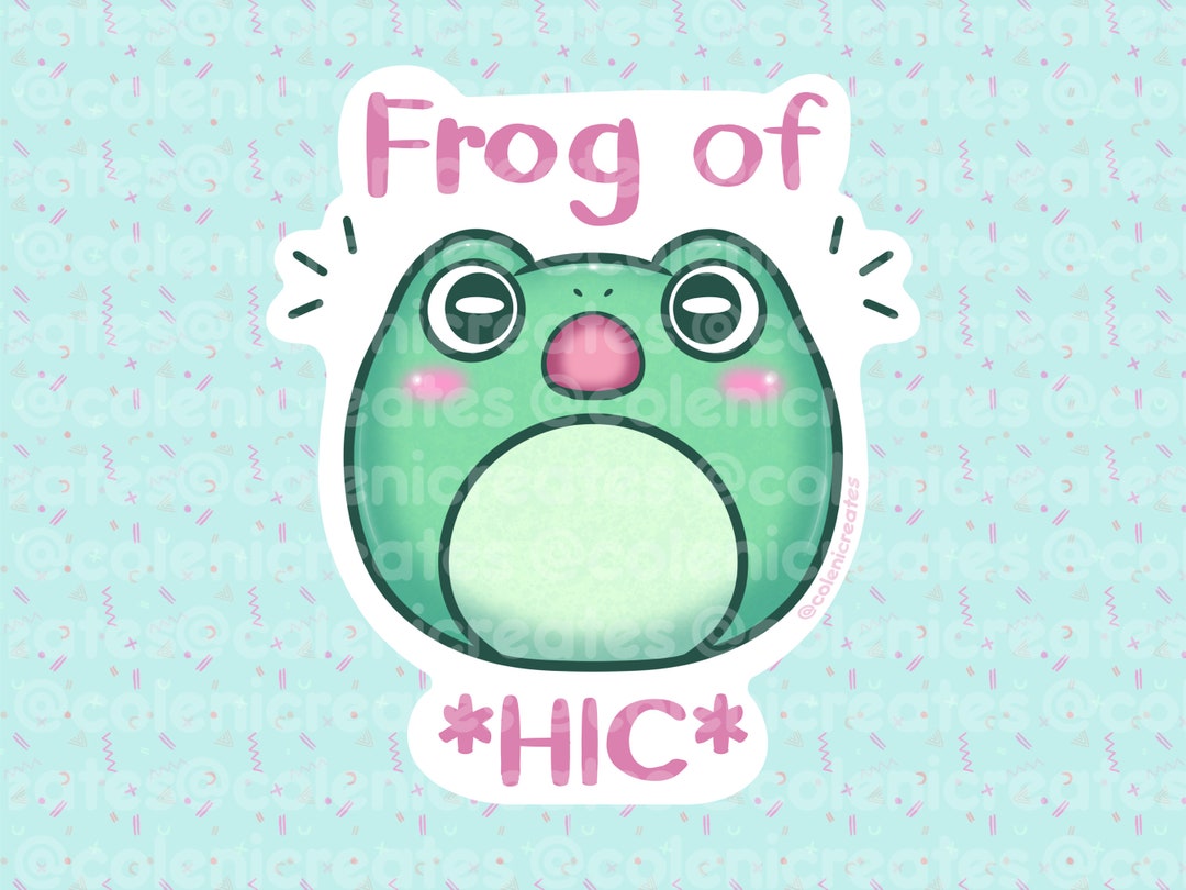Frog of Hic Vinyl Sticker Funny Meme Sticker Cute Frog - Etsy
