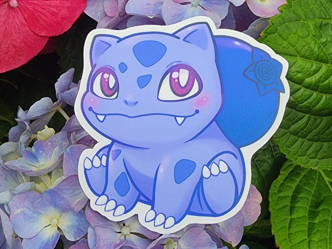 Blueberry Bulbasaur Vinyl Sticker Pokemon Sticker Kawaii Vinyl Sticker ...