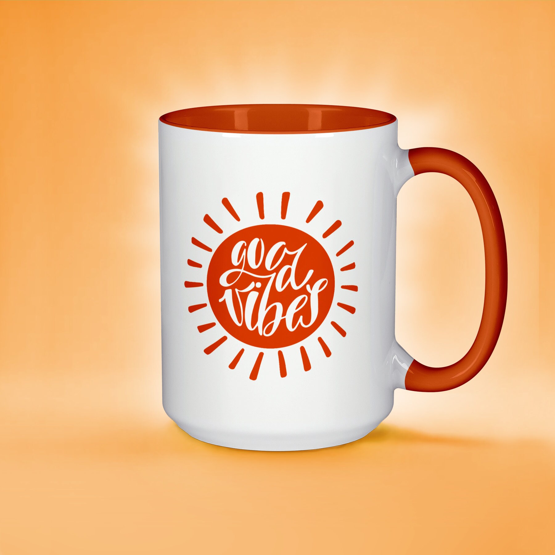 Funny Mug, Good Vibes Coffee or Tea Mug 11oz, Fun Happy Positive ...