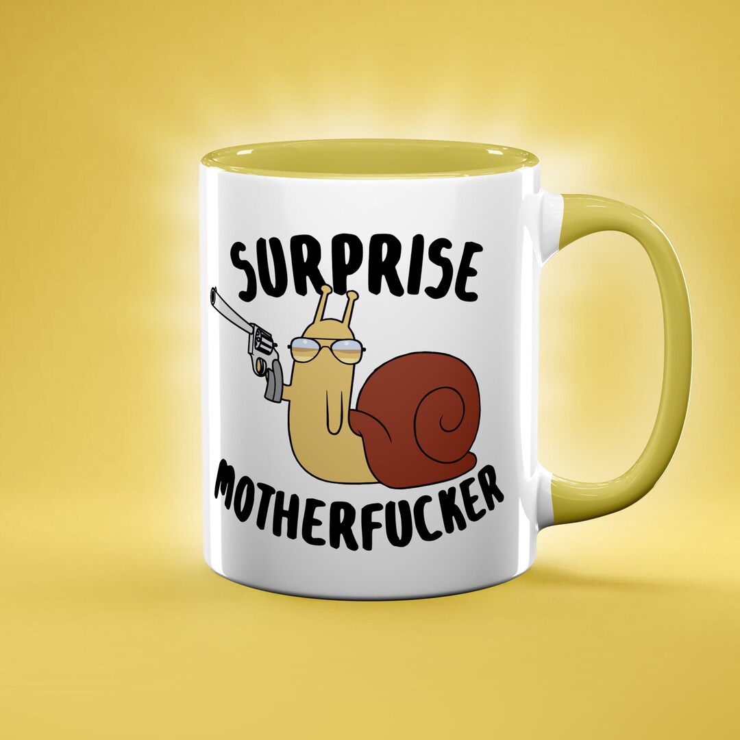 Funny Mug, Surprise Motherfucker Snail Mug, Funny Snail Gift, Gag Gift ...