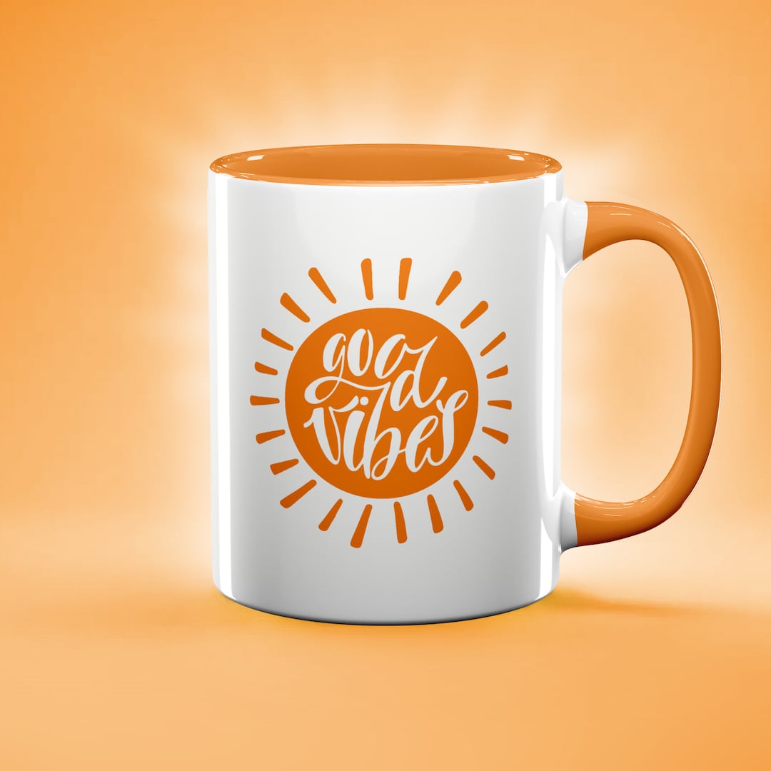 Funny Mug, Good Vibes Coffee or Tea Mug 11oz, Fun Happy Positive ...