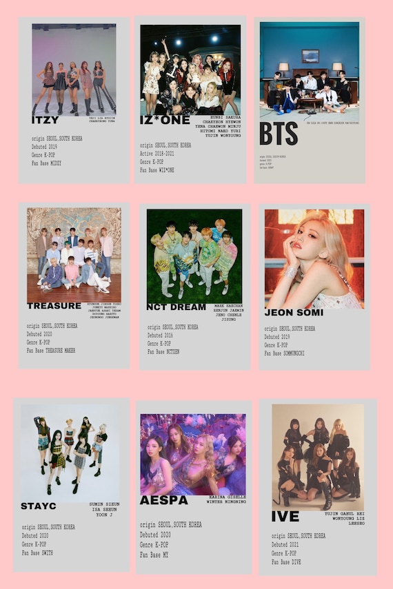 Kpop Minimalist Posters - Etsy