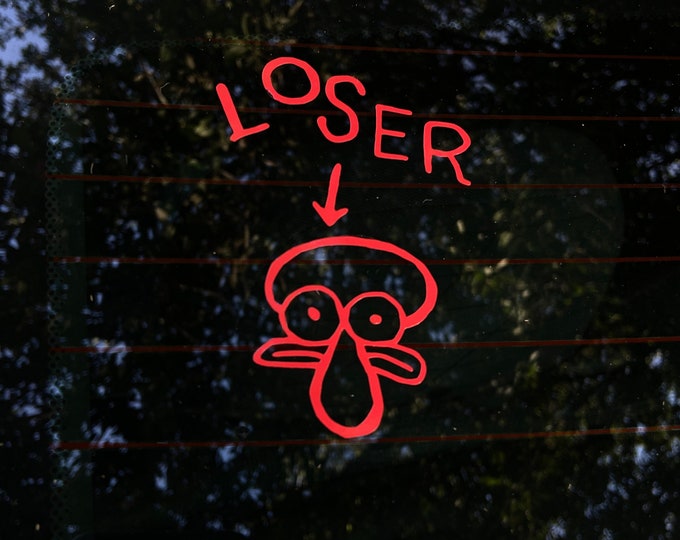 Squid Loser Car Vinyl Decal Sticker for Laptops, Notebooks, Cars ...