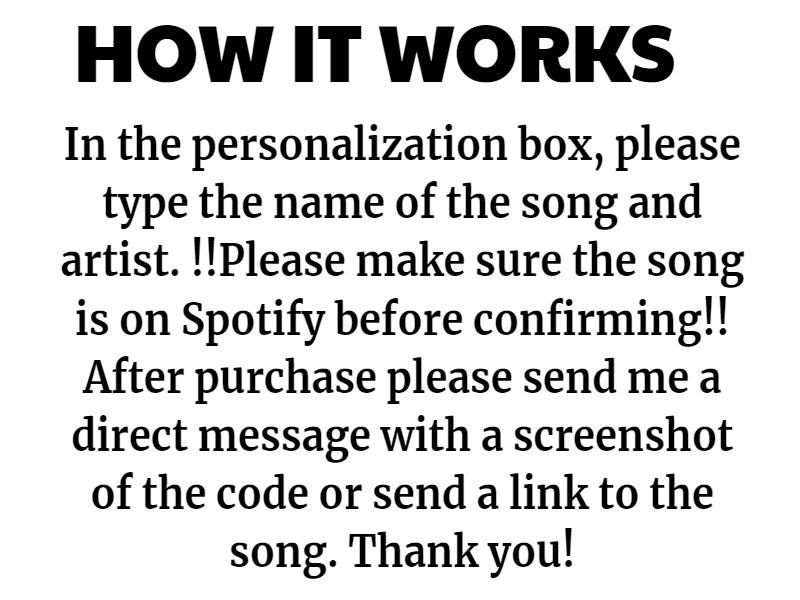 Custom Spotify Song Code Vinyl Decal Choose Your Own Custom - Etsy