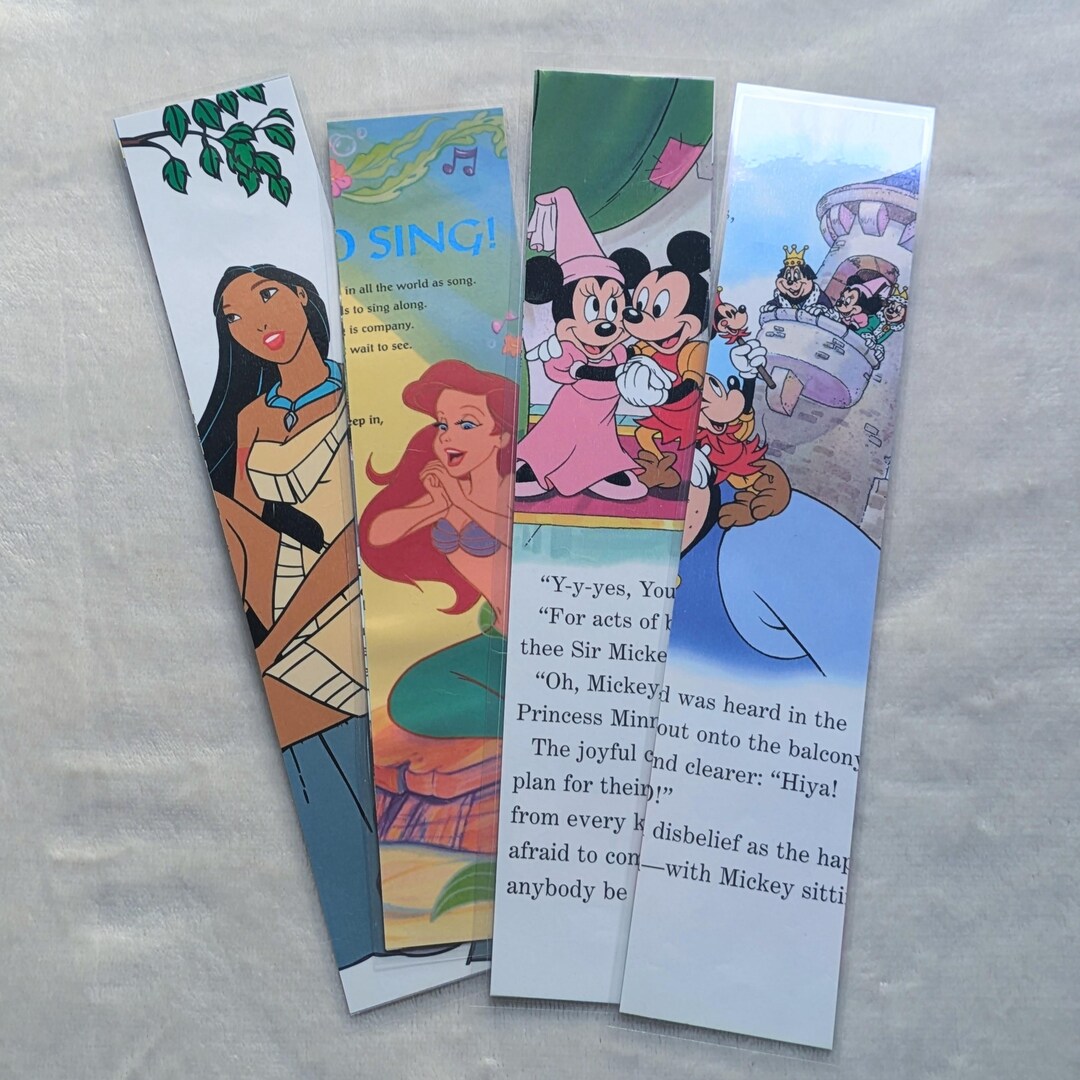 Upcycled Princess Bookmarks, Double Sided Laminated Storybook Marks - Etsy