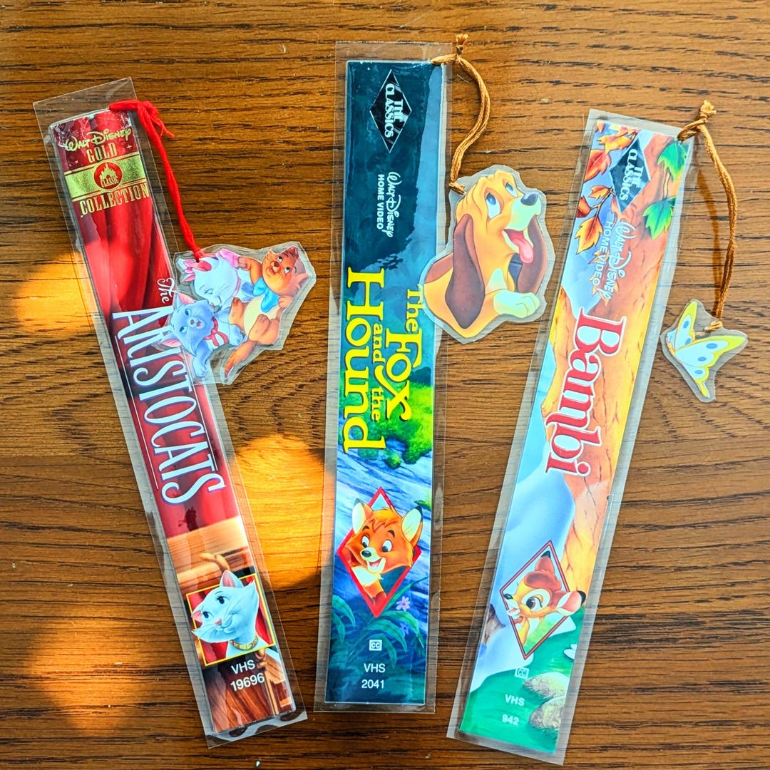Vintage VHS Tape Trilogy Animation Childrens Bookmark Bookmarker Charm ...
