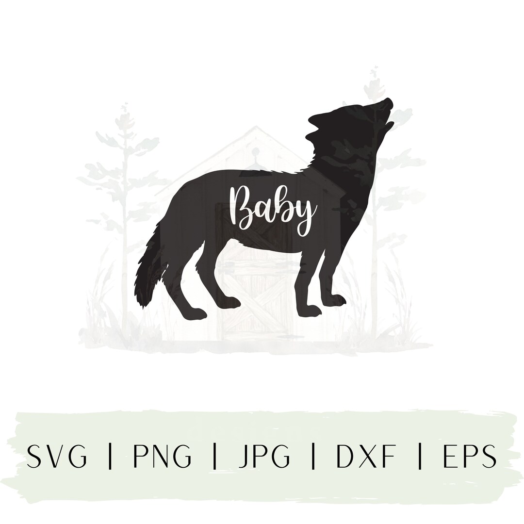 Baby Wolf SVG Digital File Cut File Cricut Commercial Use Nursery ...