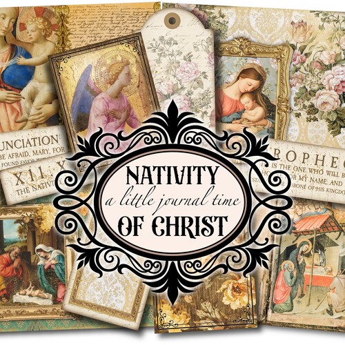 Nativity Junk Journal Kit Printable Birth Of Jesus Christ - Etsy