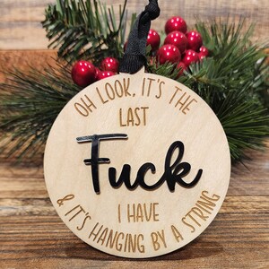 My Last F*** and It's Hanging by A String Ornament - Etsy