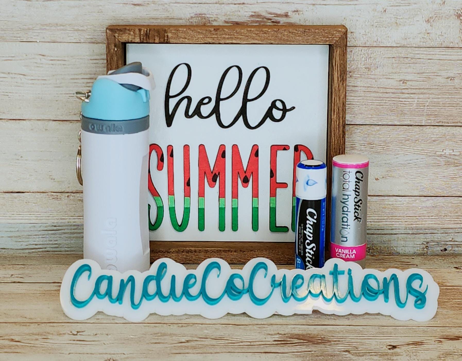 XXL Chapstick Holder Keychain: Water Bottle Inspired, Removable Lid - Etsy