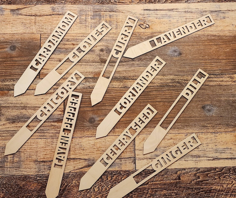 Herb Garden Markers Wood Markers Stakes Plant Markers - Etsy