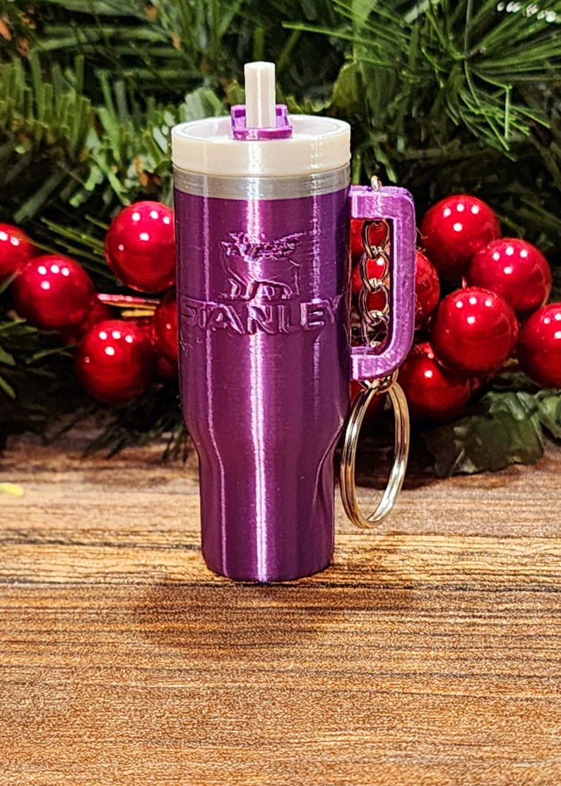 Chapstick Holder Stanley Inspired Tumbler Keychain, With Storage. - Etsy