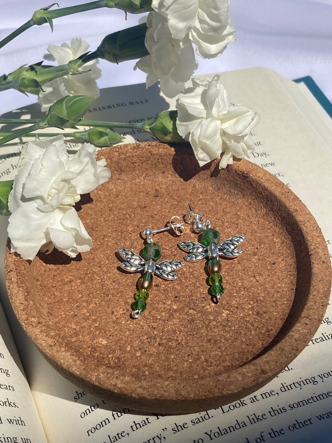 Tinker Bell Fairy and Dragon Fly Earrings - Etsy