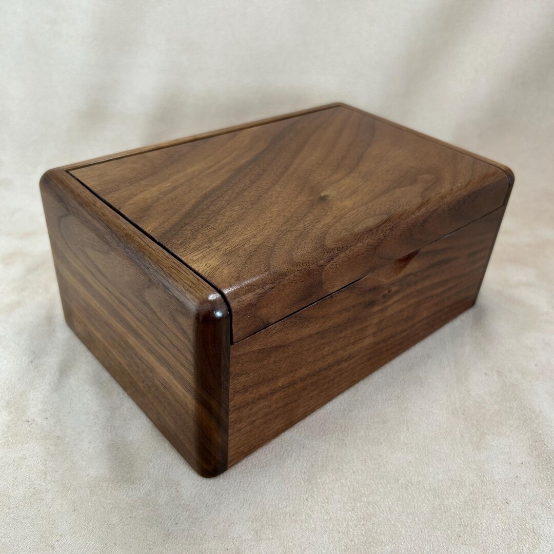 Handmade Walnut Keepsake Box – Hidden Hinges - Gifts for Men & Women - Etsy
