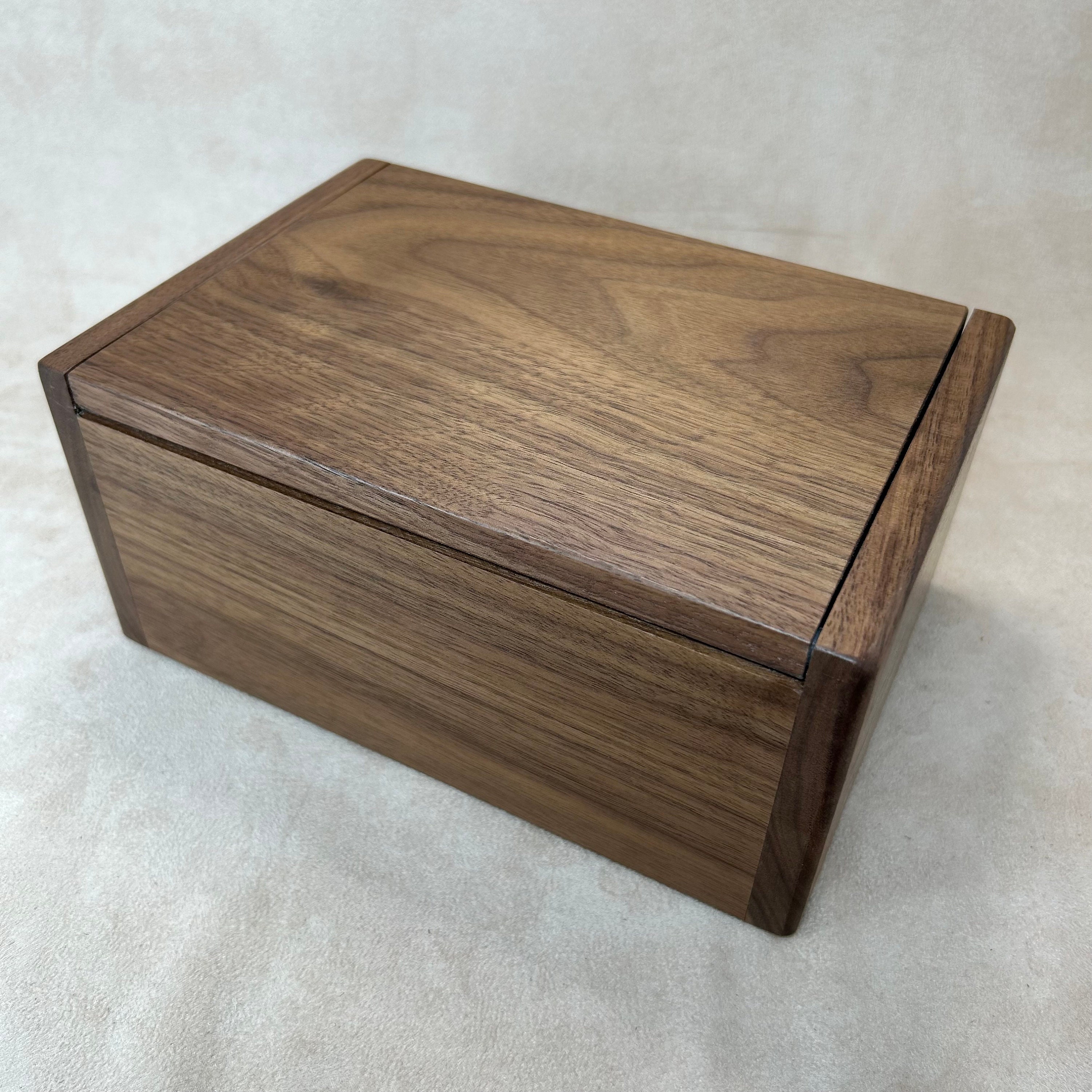 Handmade Walnut Box With Lid, Wooden Box With Lid, Wooden Box With ...