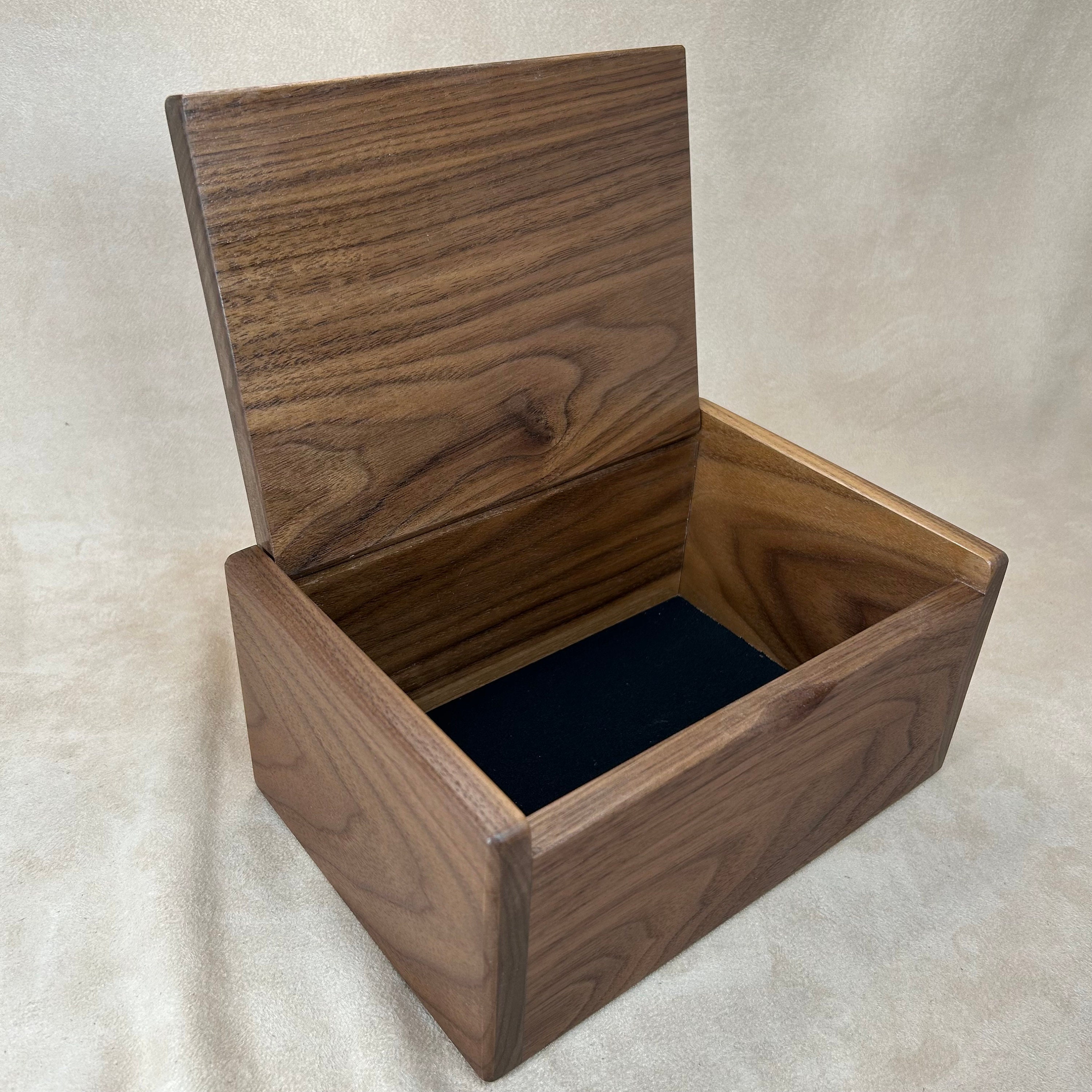 Handmade Walnut Box With Lid, Wooden Box With Lid, Wooden Box With ...