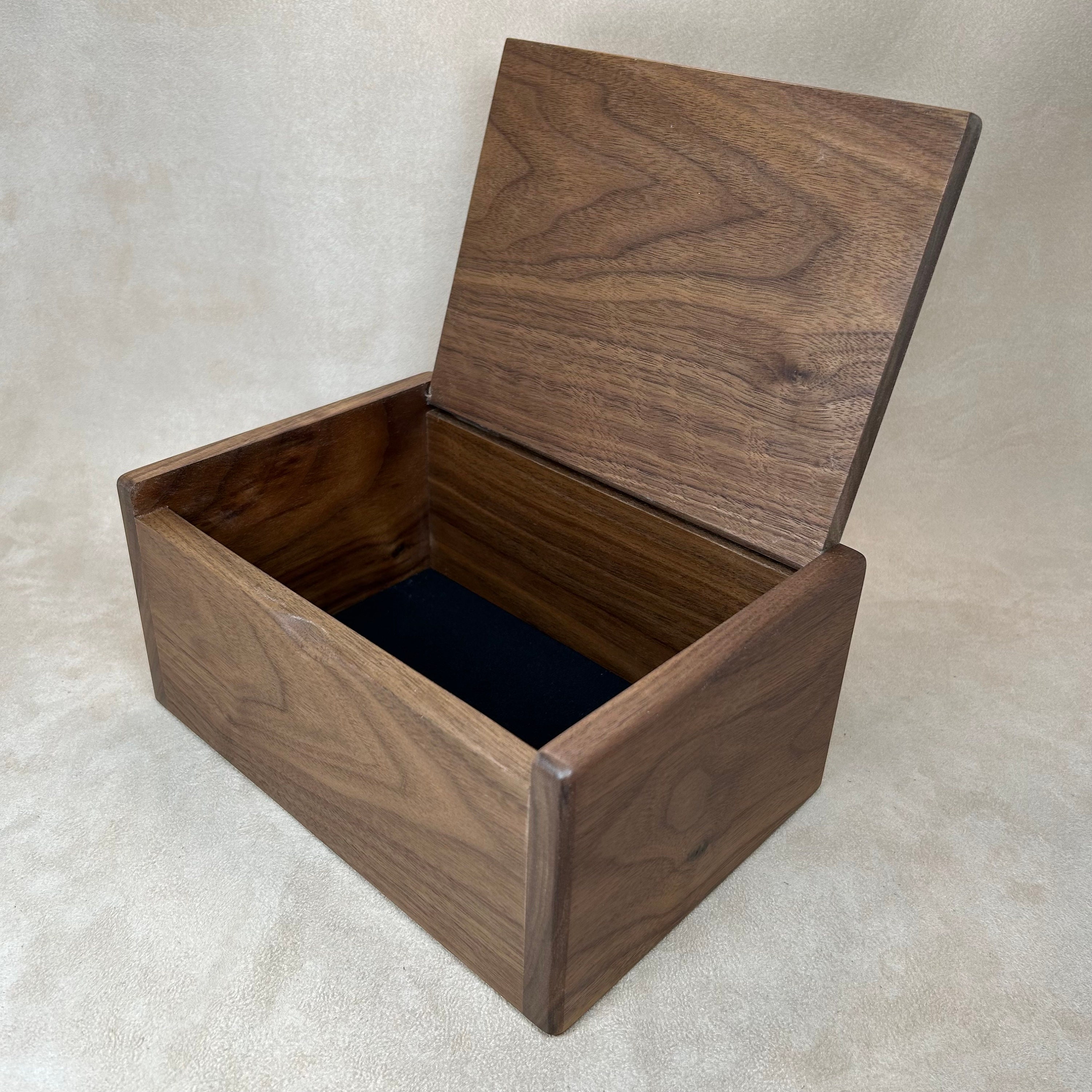 Handmade Walnut Box With Lid, Wooden Box With Lid, Wooden Box With ...