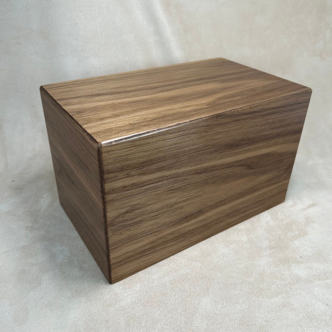 Handcrafted Walnut Cremation Urn: Wooden Ashes Box (210 Cu. In.) - Etsy