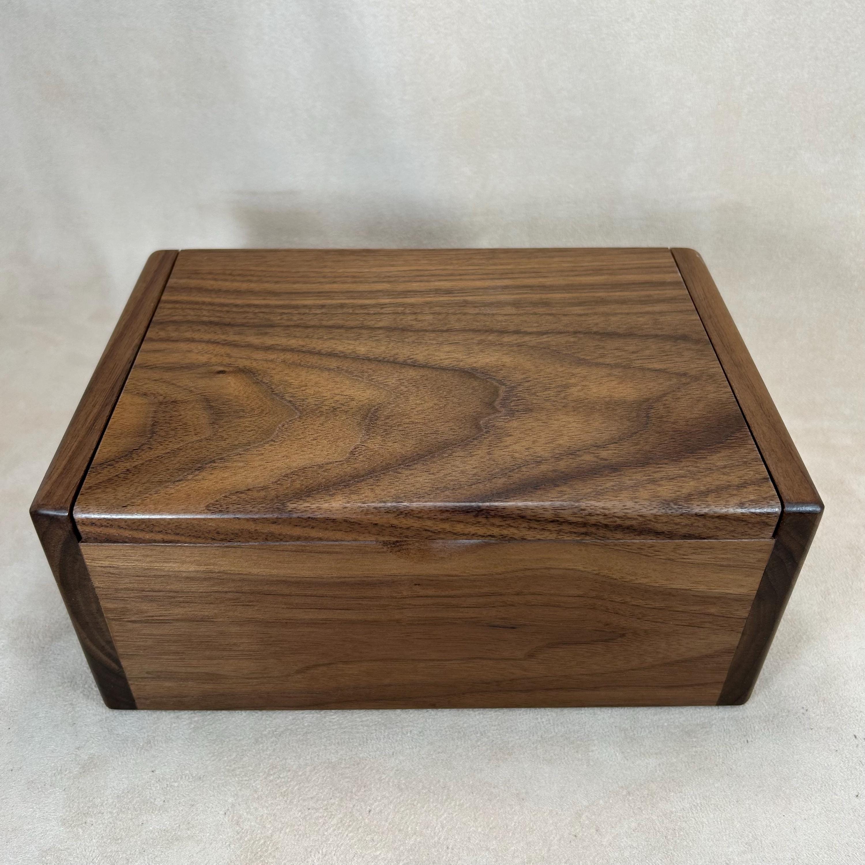 Classic Wooden Box With Lid Made From Solid Walnut, Multi Purpose Wood ...