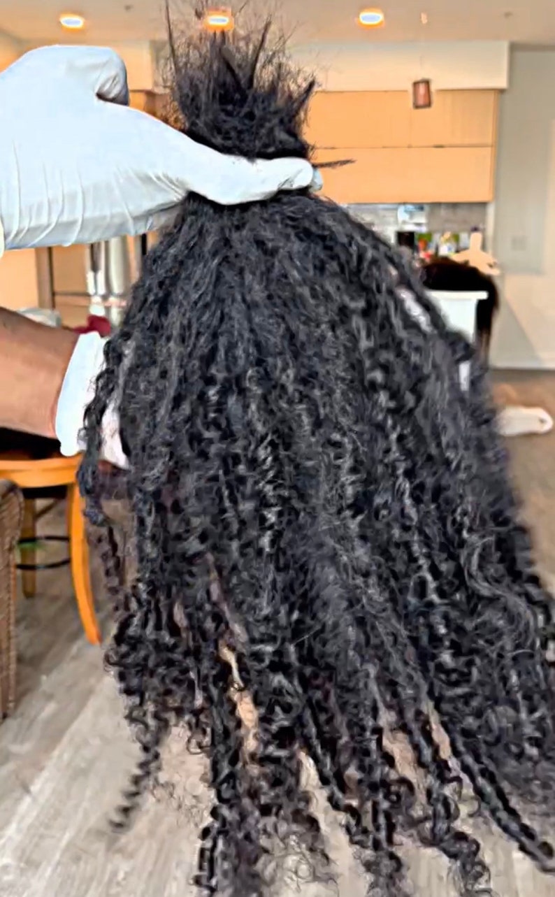 Soft Curly Human Hair Loc Extensions (romantic Curl) - Etsy