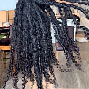 Soft Curly Human Hair Loc Extensions (romantic Curl) - Etsy