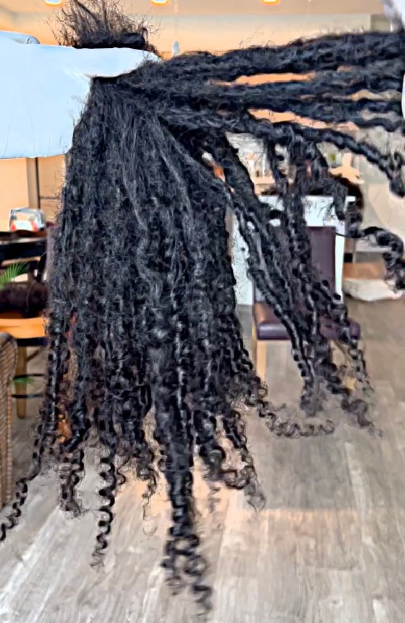 Soft Curly Human Hair Loc Extensions (romantic Curl) - Etsy