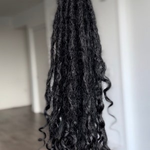 Wavy Curly Boho Lisa Bonet Human Hair Loc Extensions - Etsy