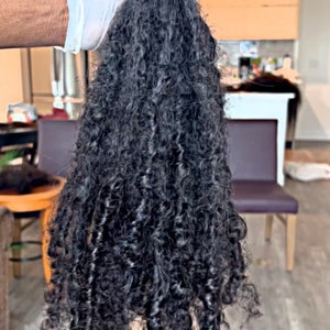 Soft Curly Human Hair Loc Extensions (romantic Curl) - Etsy