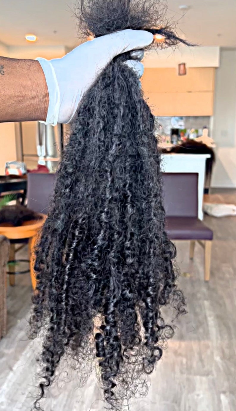 Soft Curly Human Hair Loc Extensions (romantic Curl) - Etsy