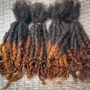 Soft Curly Human Hair Loc Extensions (romantic Curl) - Etsy