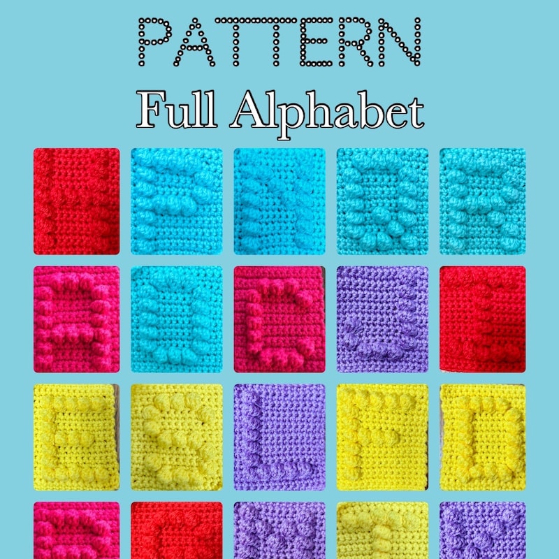 Crochet Alphabet Pattern - Etsy