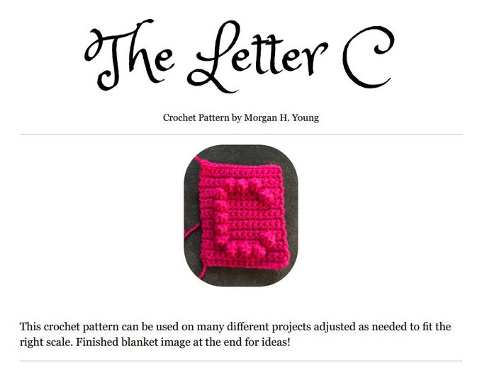 Full Alphabet Bobble Crochet Patterns - Etsy Canada